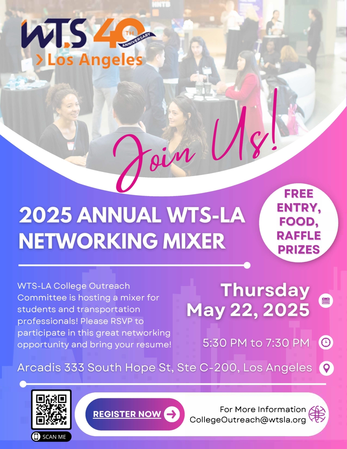 Student Members: Join Us for Our 2025 Annual WTS-LA Networking Mixer! | WTS